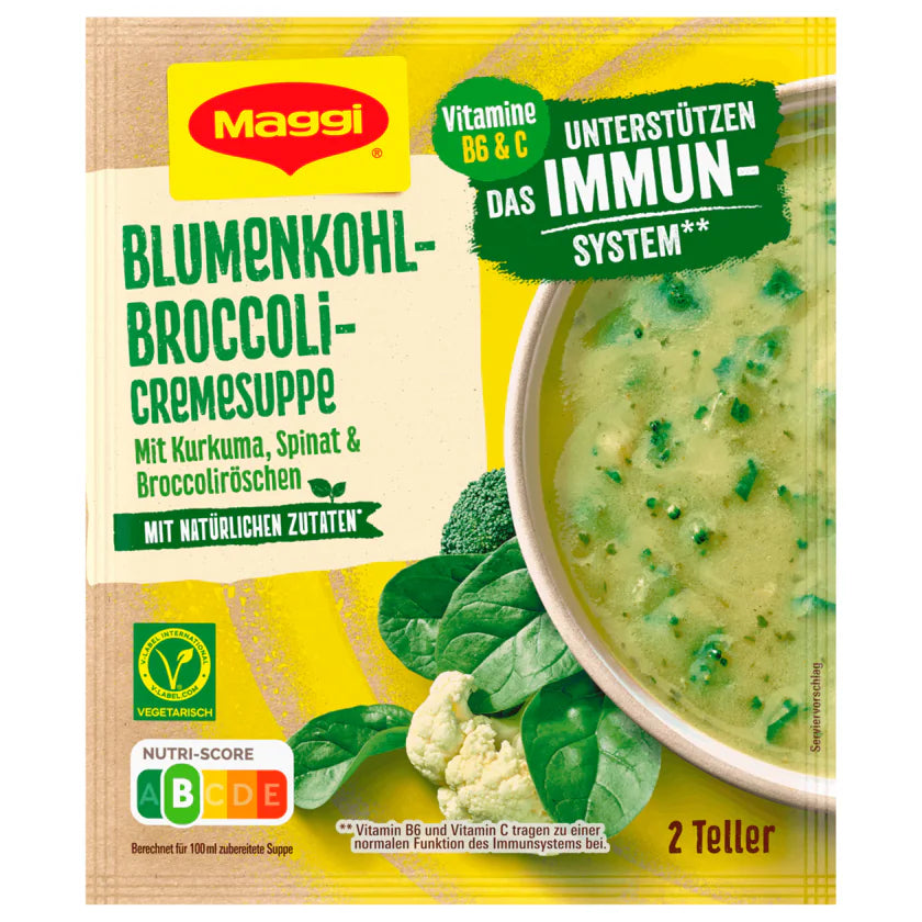 Maggi Blumenkohl Broccoli Cream Soup 2 Portion Salpers ch Maggi Blumenkohl Broccoli Cream Soup 2 Portion Salpers ch